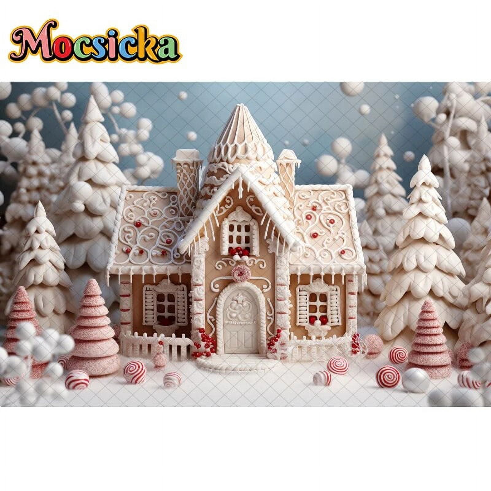 Winter Xmas Gingerbread House Photography Background Kids Family ...