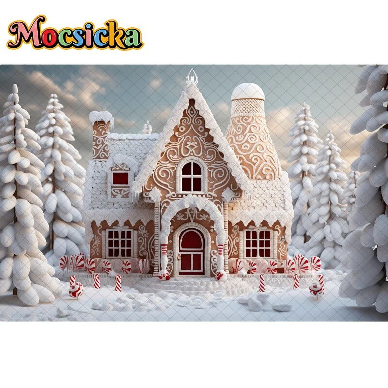 Winter Xmas Gingerbread House Photography Background Kids Family ...