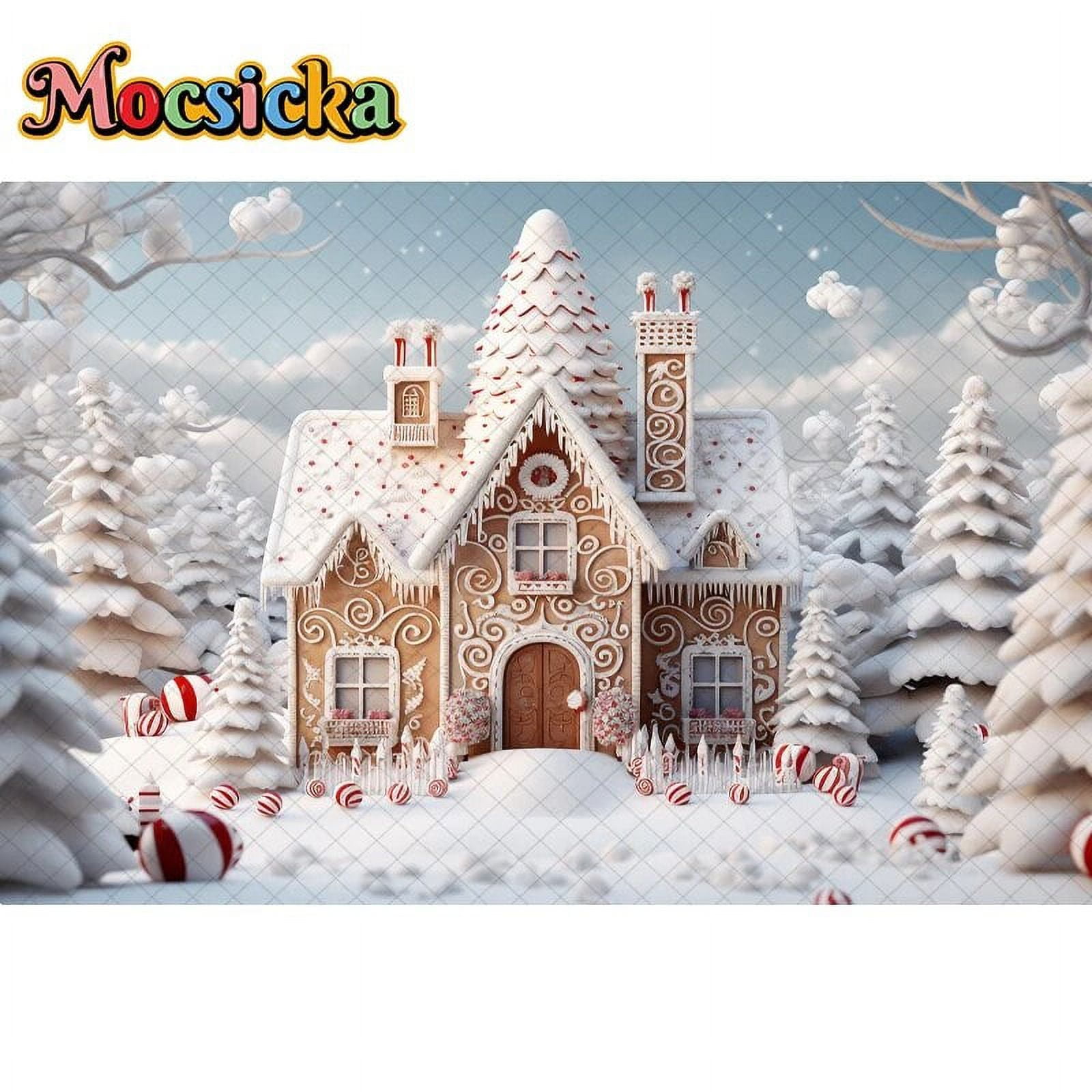 Winter Xmas Gingerbread House Photography Background Kids Family ...