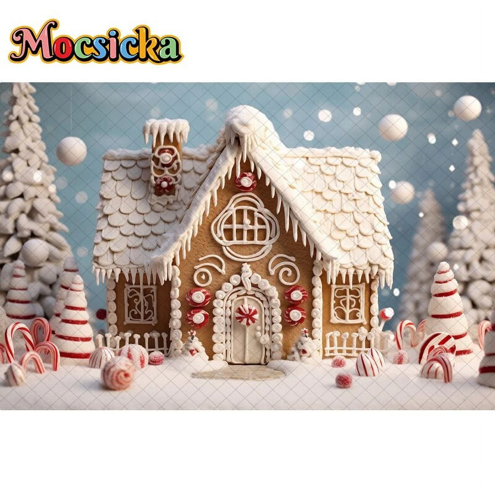 Winter Xmas Gingerbread House Photography Background Kids Family ...