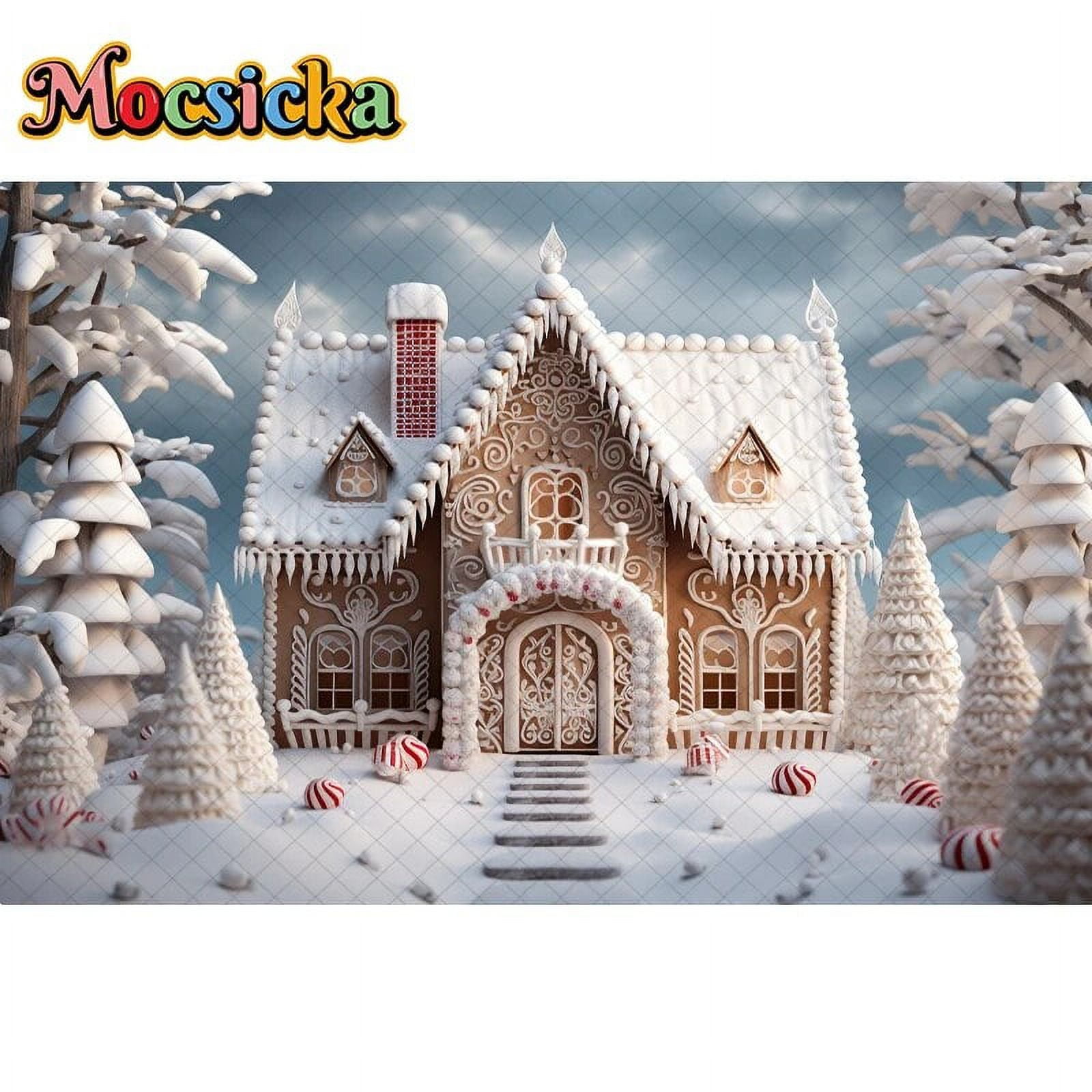 Winter Xmas Gingerbread House Photography Background Kids Family ...