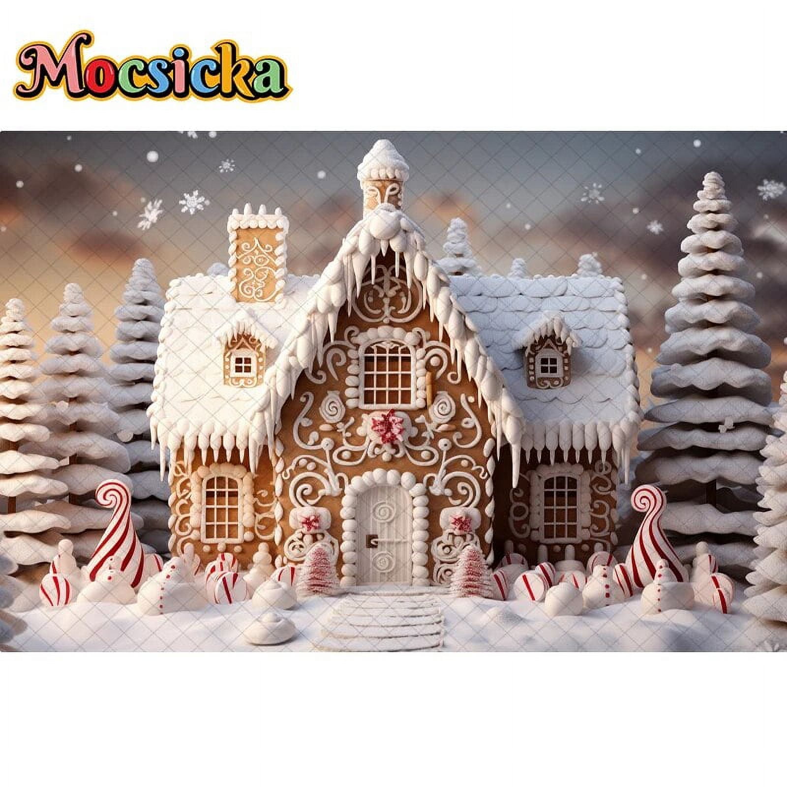 Winter Xmas Gingerbread House Photography Background Kids Family ...