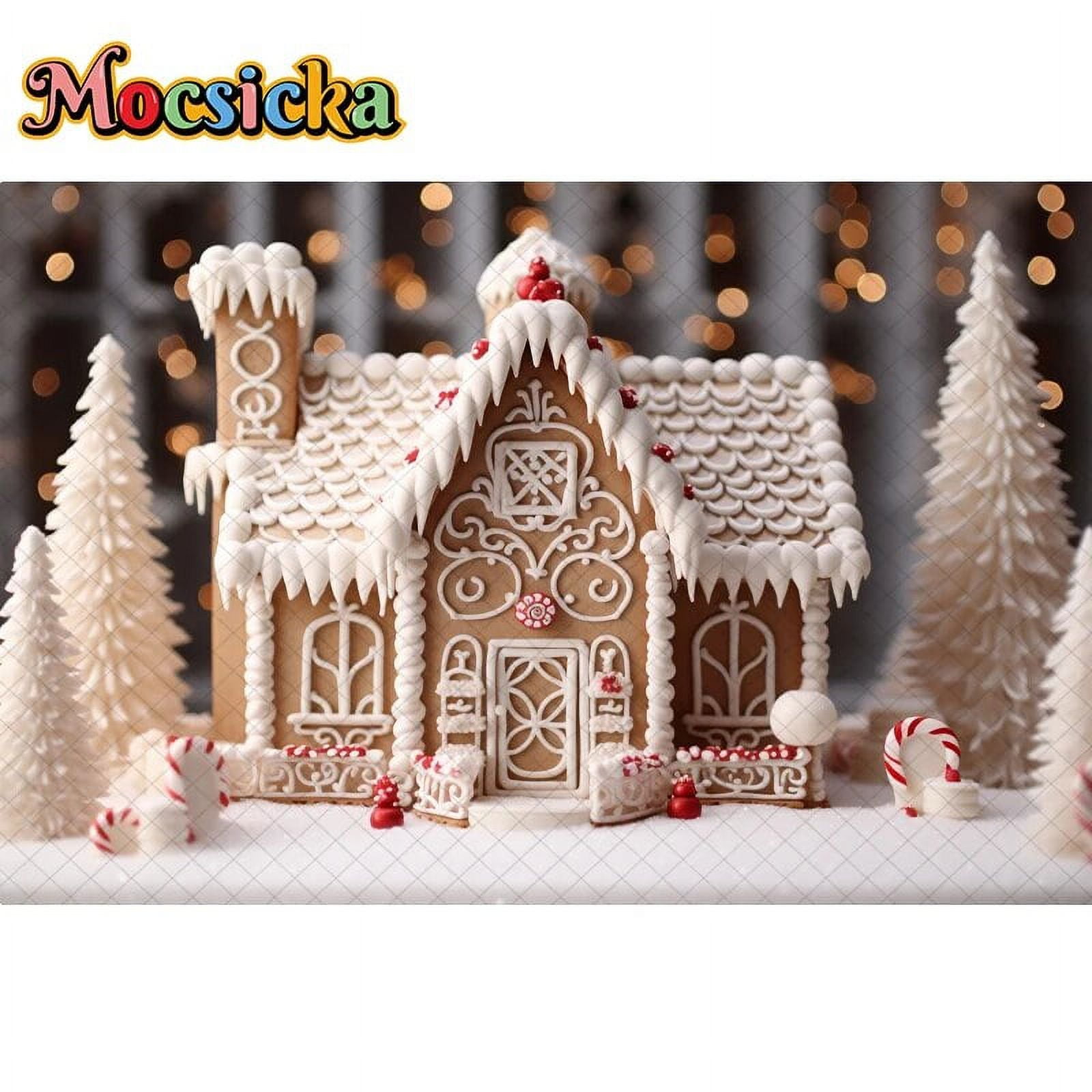 Winter Xmas Gingerbread House Photography Background Kids Family ...
