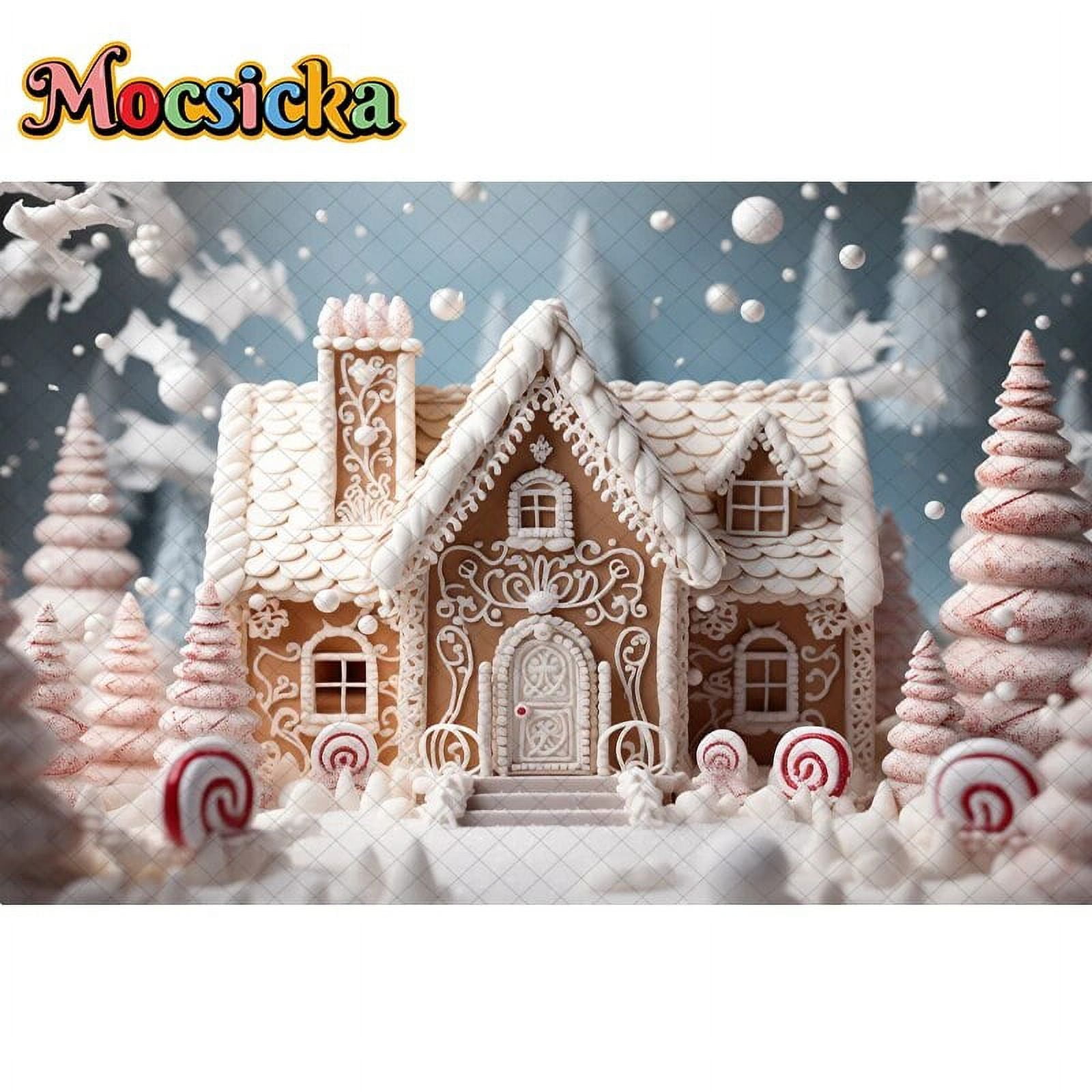 Winter Xmas Gingerbread House Photography Background Kids Family ...
