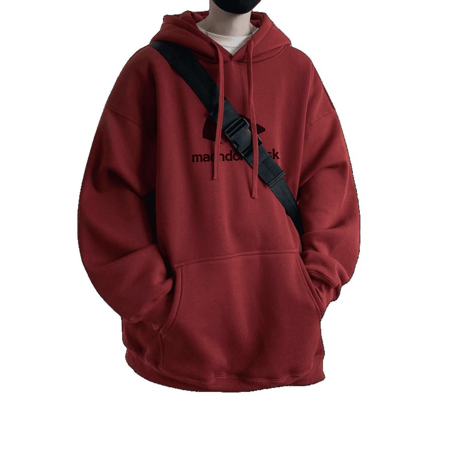 Winter Year Of The Dragon Red Sweatshirt For Men Large Size Loose ...