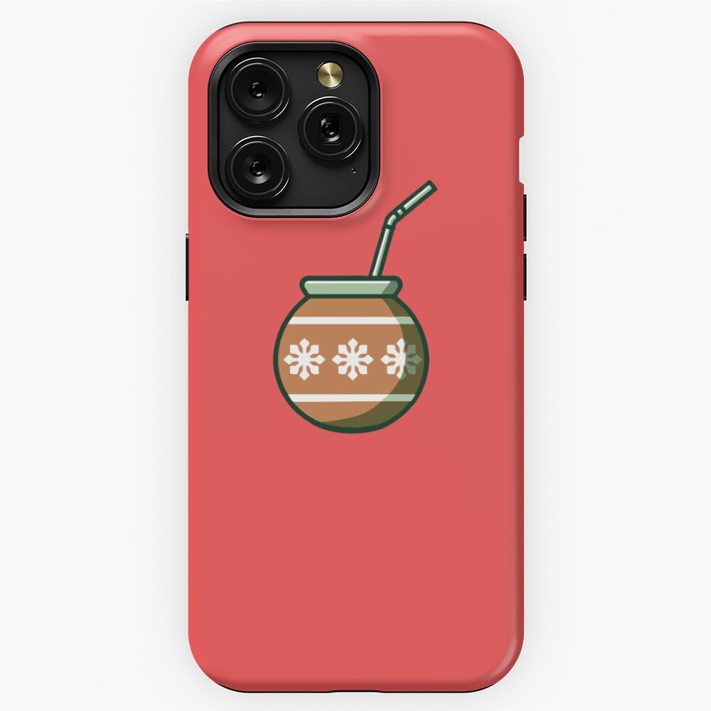 Winter Yerba Mate Cozy Holiday Pattern Art iPhone Case 17 to 11 Pro Max ...