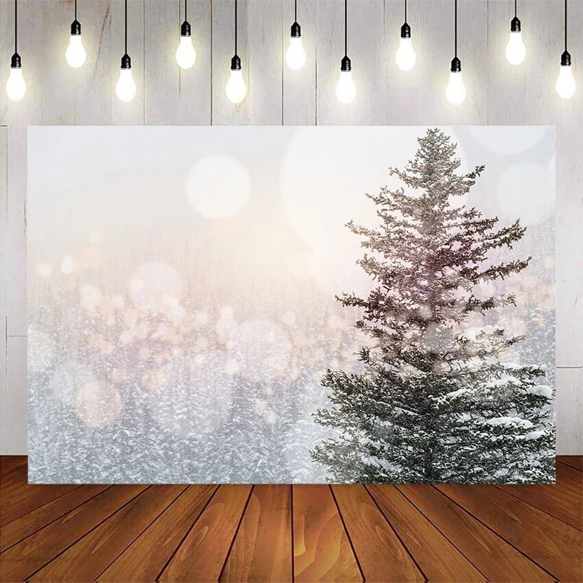 Winter backdrop christmas pink tree photo background for photography ...