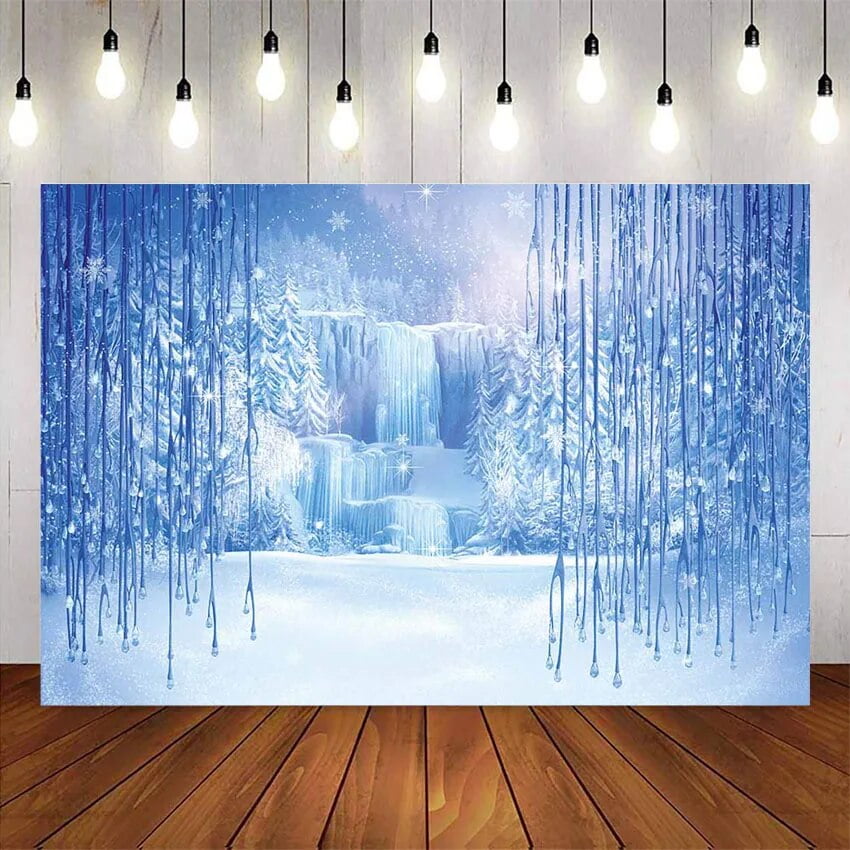 Winter backdrop snow forest glitter background for photography studio ...