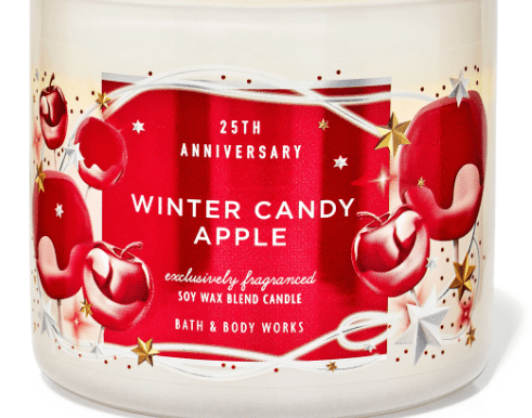 Winter candy apple 3 wick candle by bath & body works - Walmart.com