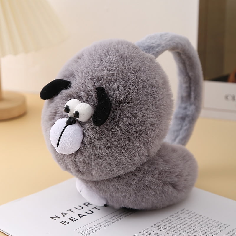 Winter cartoon plush earmuffs for students, children, cute ear ...