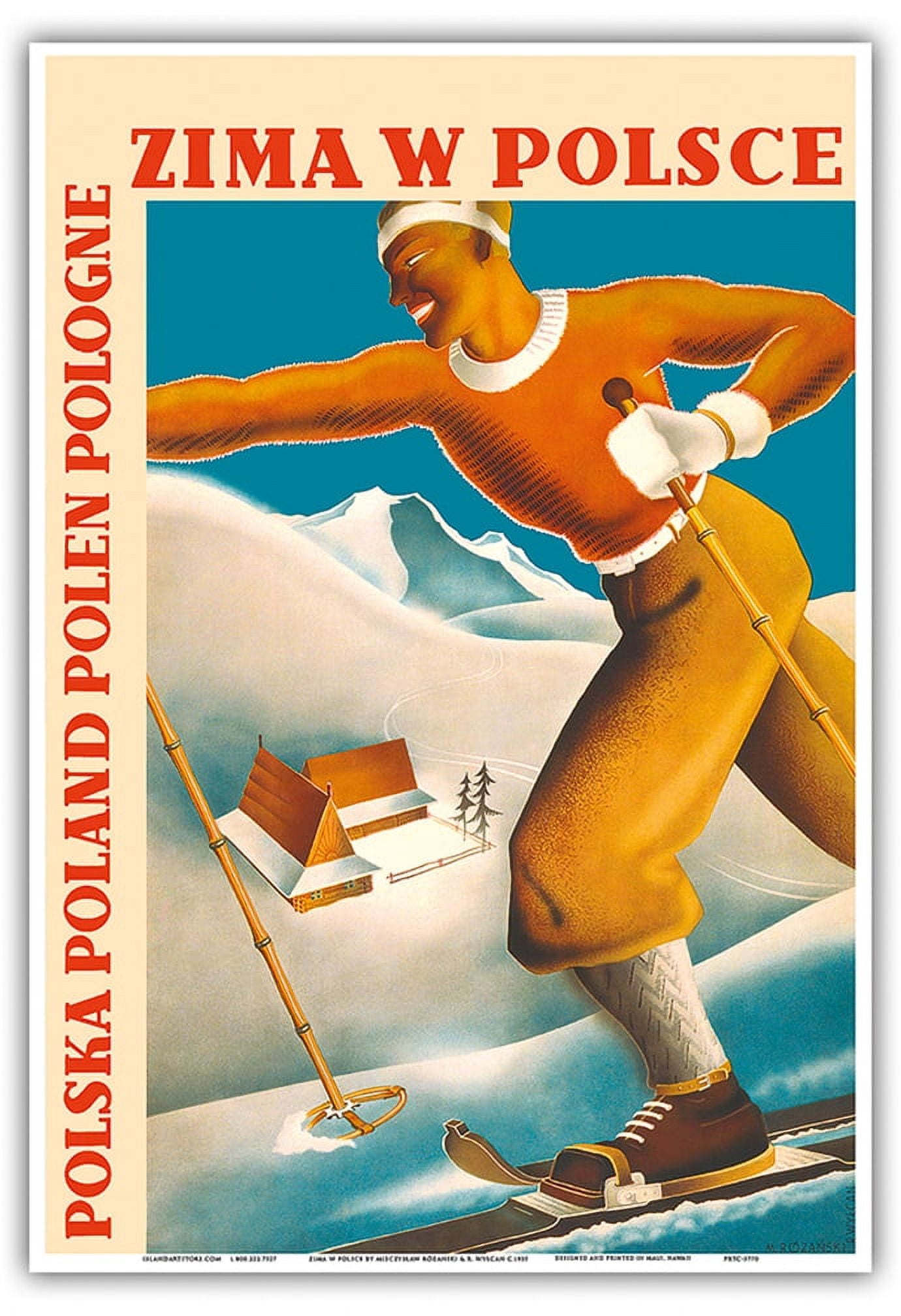 Winter in Poland - Polen Pologne (Poland) - Vintage Travel Poster by ...