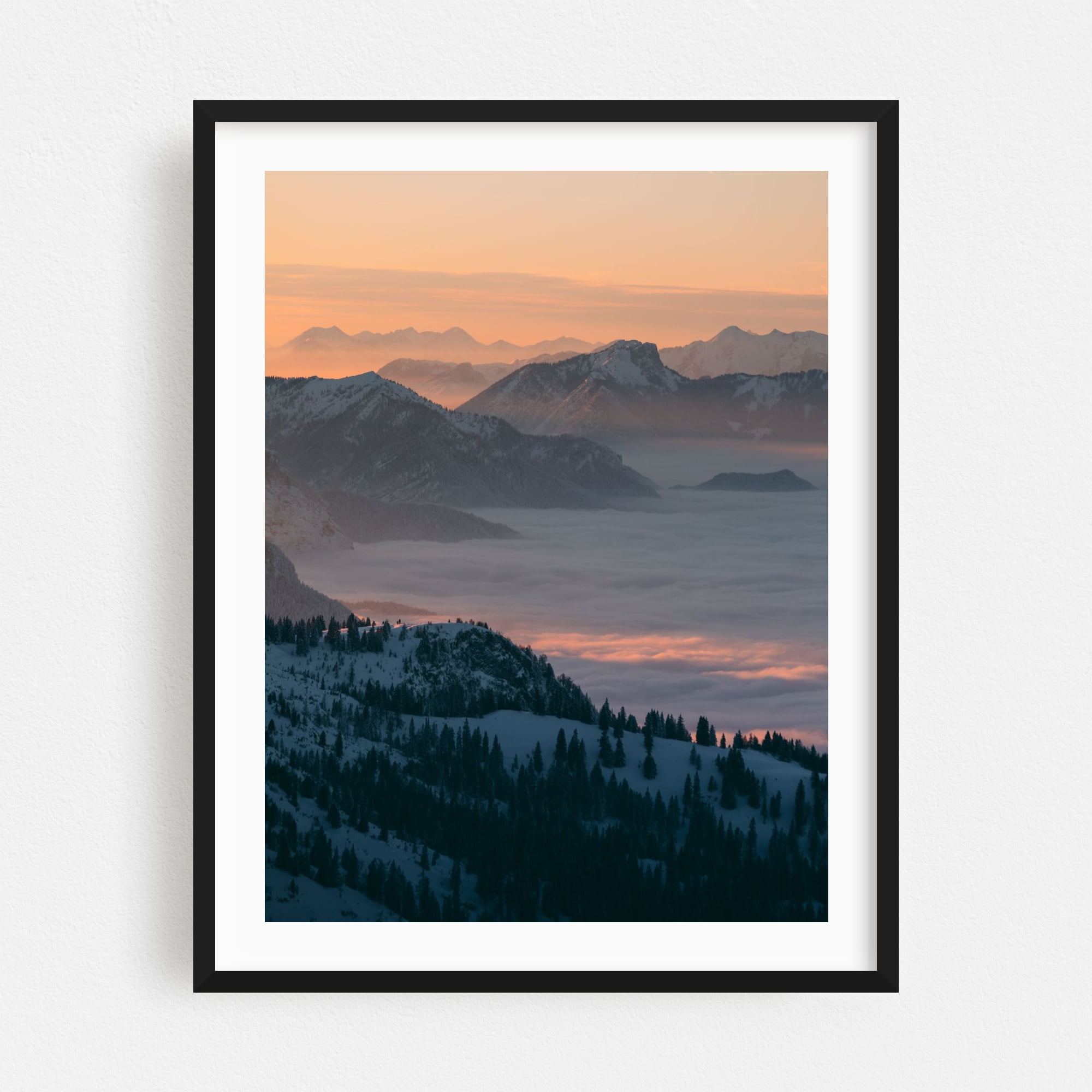 Winter mountain layers - Bischofswiesener Forst Bayern Deutschland Photography Mountain Sunset ...