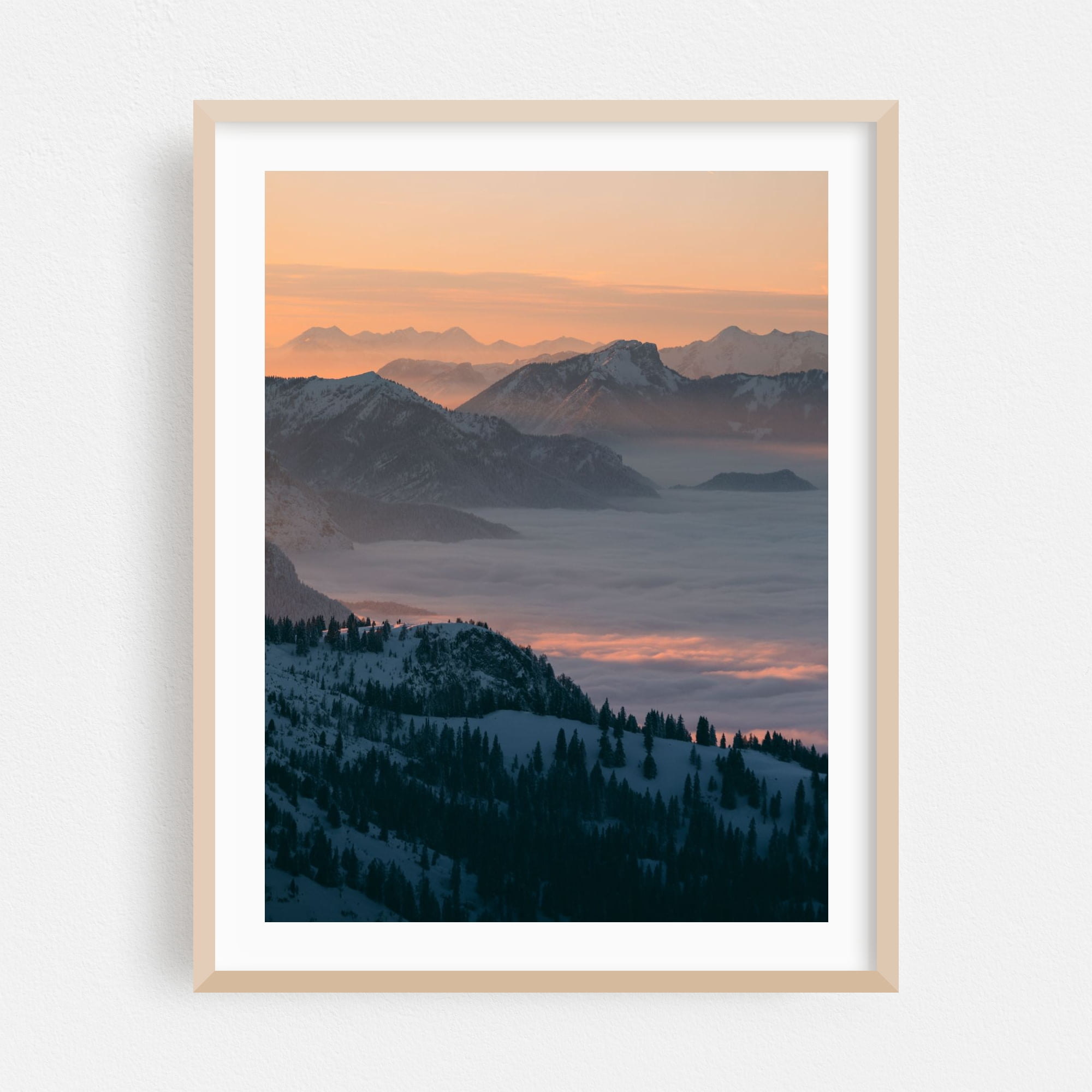 Winter mountain layers - Bischofswiesener Forst Bayern Deutschland ...