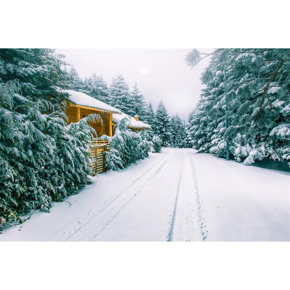 Winter ration Photography Backdrops Custom Snow Forest Skiing Field ...