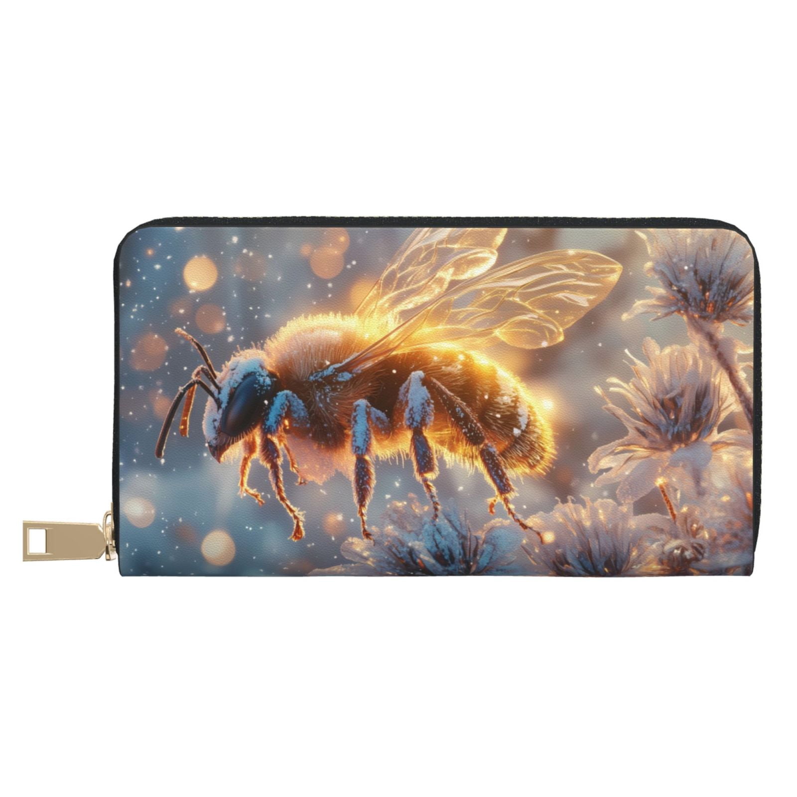 Winter snowy cute bee A Wallet Women, Leather Bifold Multi Card Wallet ...
