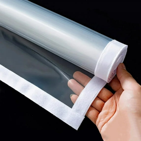 Winter warm curtains, insulated windproof sealed windows, transparent ...