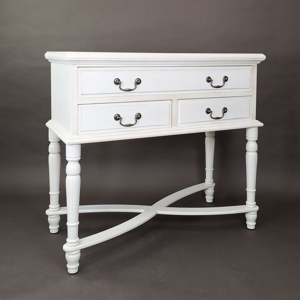 Winter white cottage sideboard console 39Wx18Dx35"H wooden in antique ...