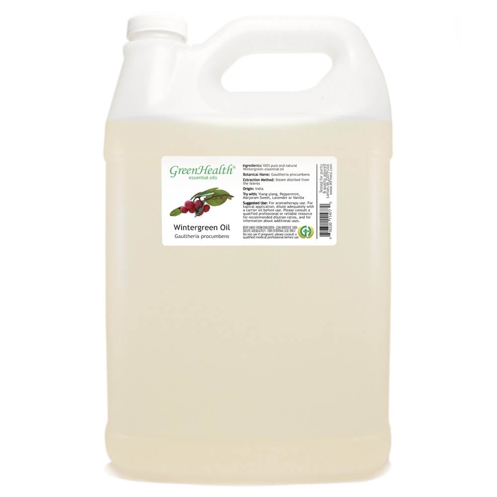 Wintergreen Essential Oil - 128 fl oz (1 Gallon) Plastic Bottle w/ Cap ...