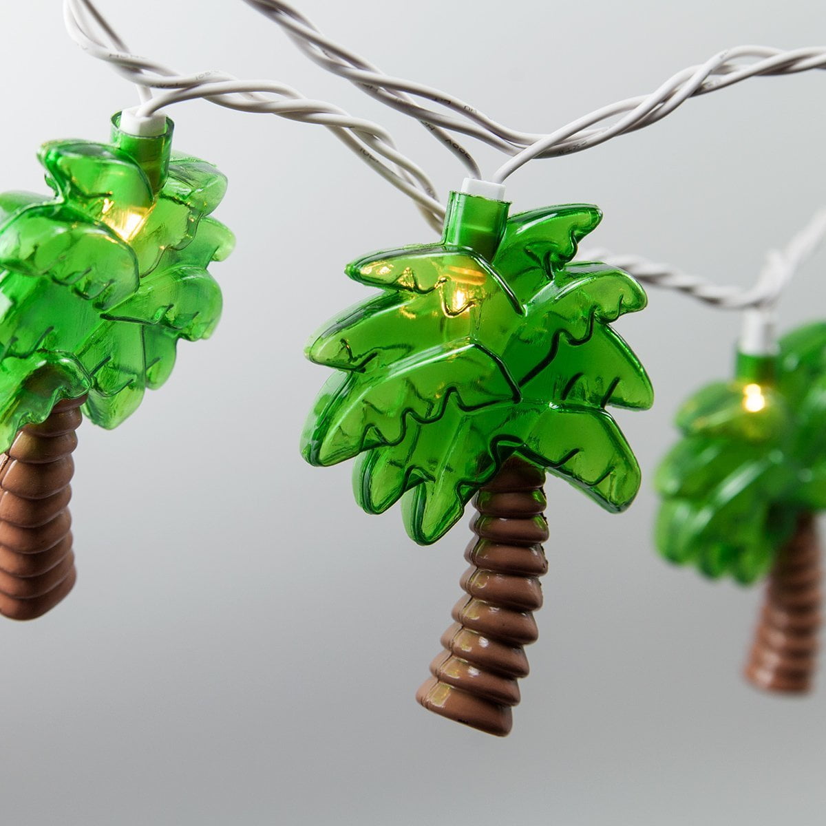 Wintergreen Lighting 10 Light Palm Tree String Lights, 9 ft Plug-In ...