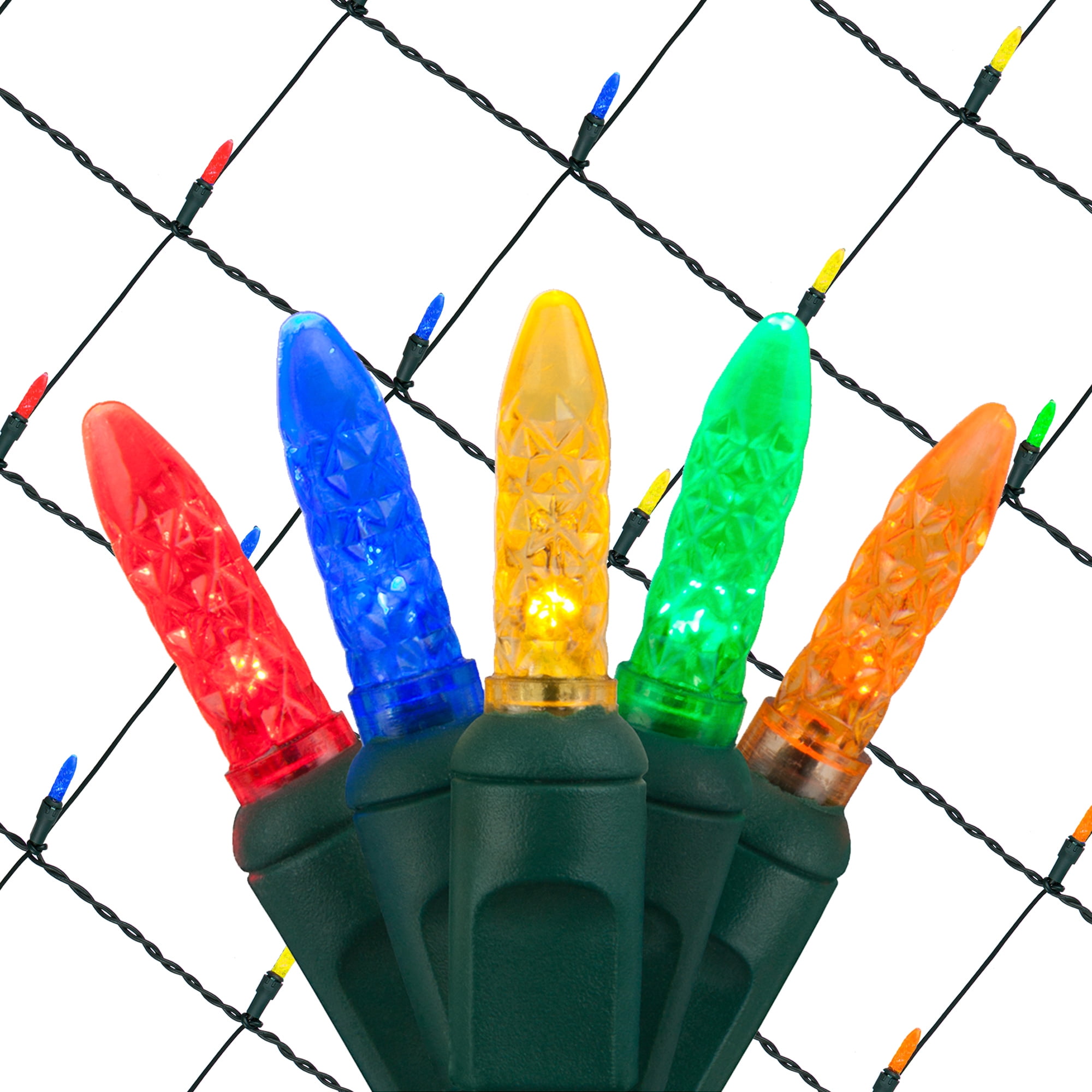 Wintergreen Lighting 4' x 6' Multi Color LED Outdoor Christmas Net ...
