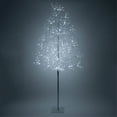Wintergreen Lighting 7ft Lighted Tree Decoration with Silver Branches ...