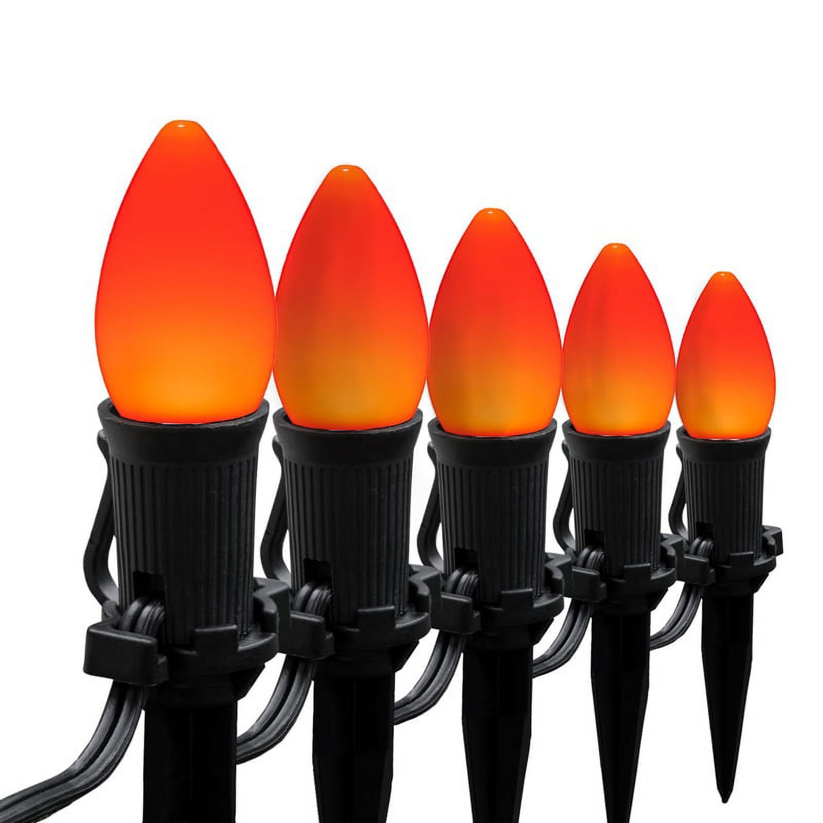 Wintergreen Lighting C7 Orange OptiCore Smooth LED Pathway Light Kit ...