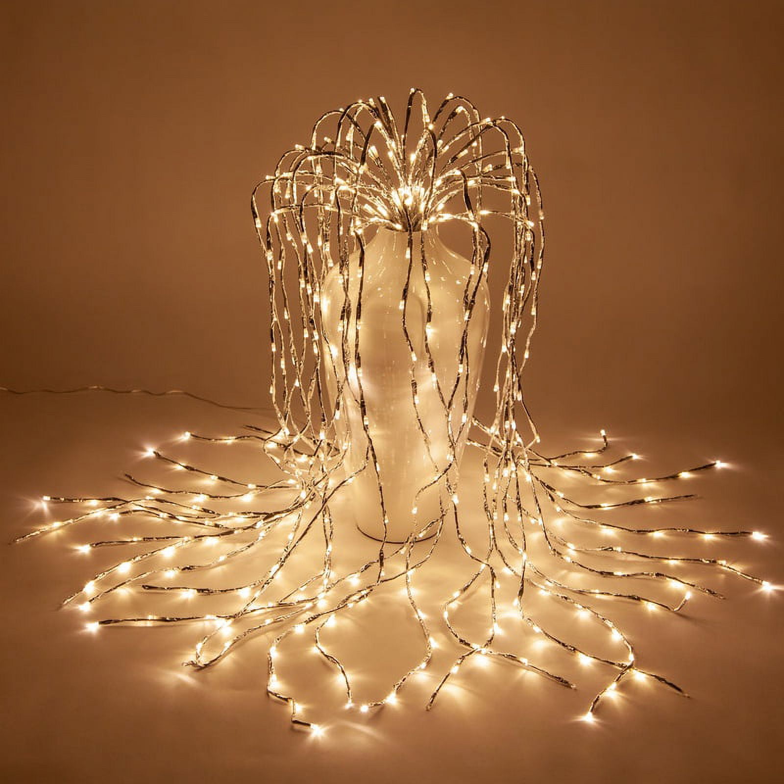 Wintergreen Lighting Falling Lighted Willow Branches, Silver Branches ...