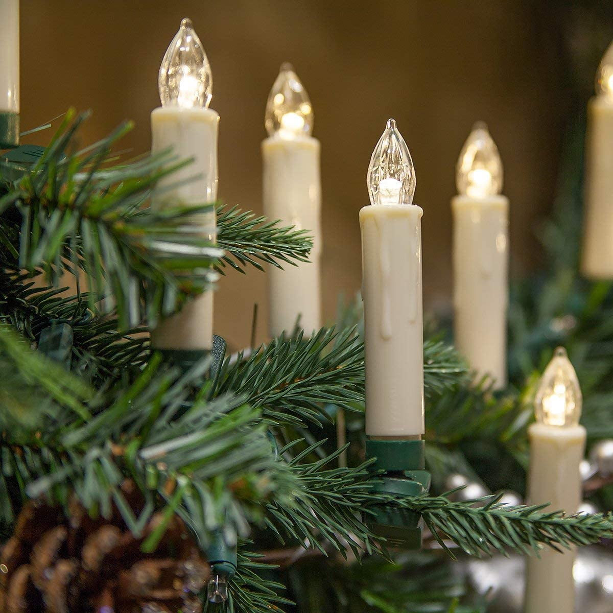 Wintergreen Lighting Set of 10 Flameless Electric LED Candles – Clip-On ...