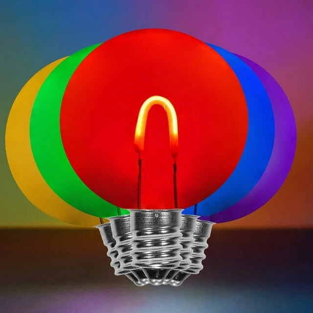 Wintergreen Lighting Shatterproof FlexFilament LED G50 Multicolor ...