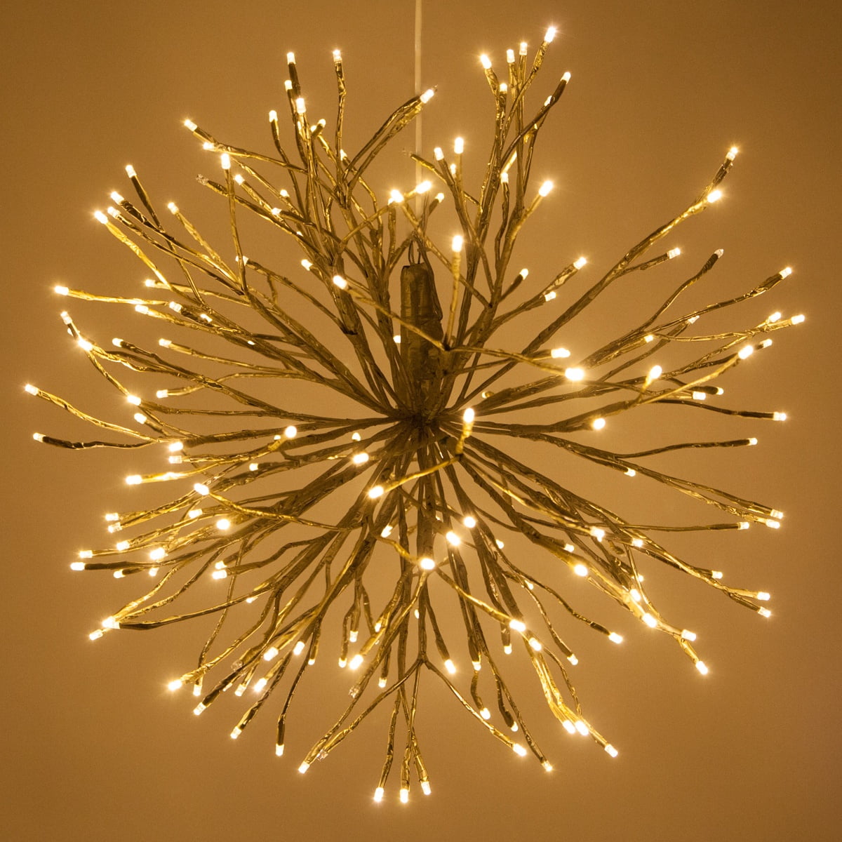 Wintergreen Lighting Starburst Lighted Branches, 24", Gold with 200 ...