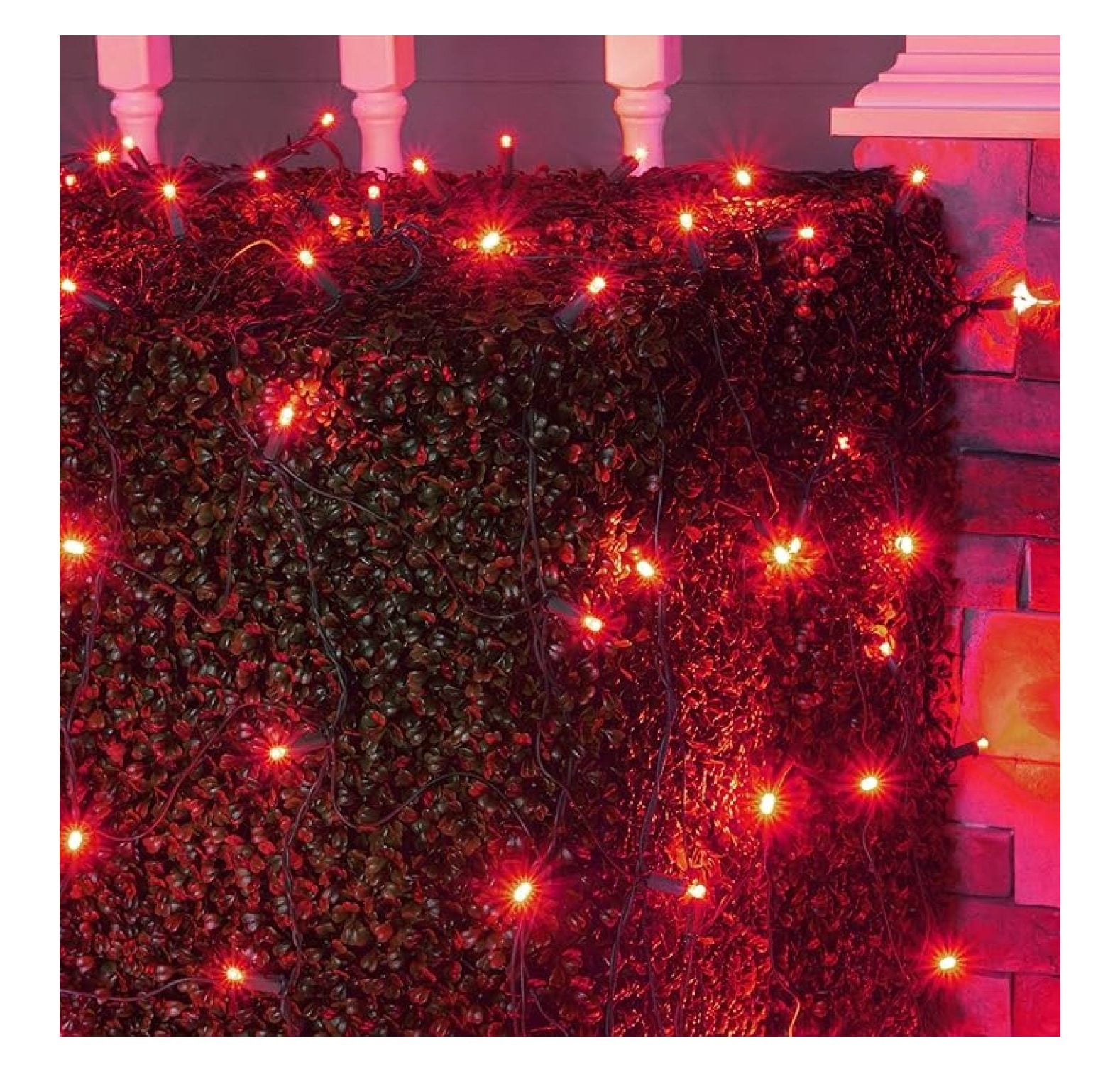 Wintergreen Set of 100 LED Red Net Lights Outdoor Christmas Decorations ...