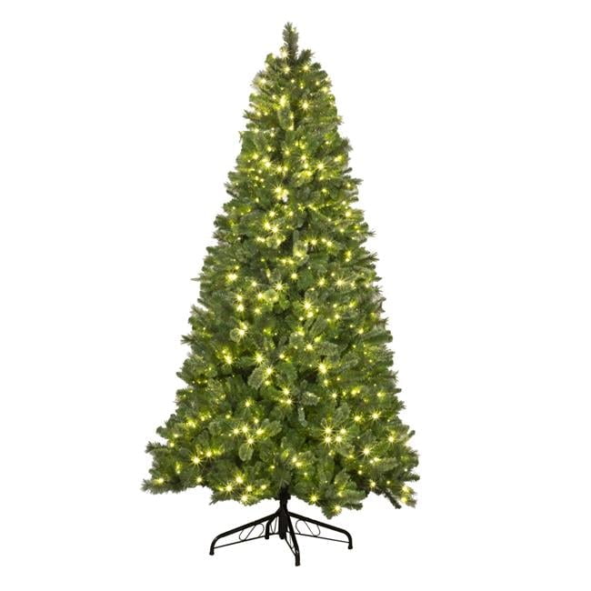 Winterland WL-TRBM-12-LWW 12 ft. Pine Blend Tree 3,567 Tips Lit with 1300 Warm - White LED ...