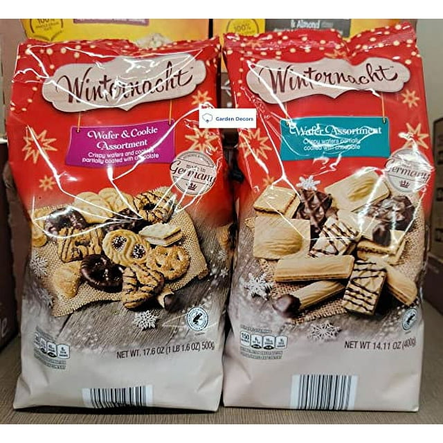 Winternacht Wafer Assortment: Wafer & Cookie and Wafer (Two Bags ...