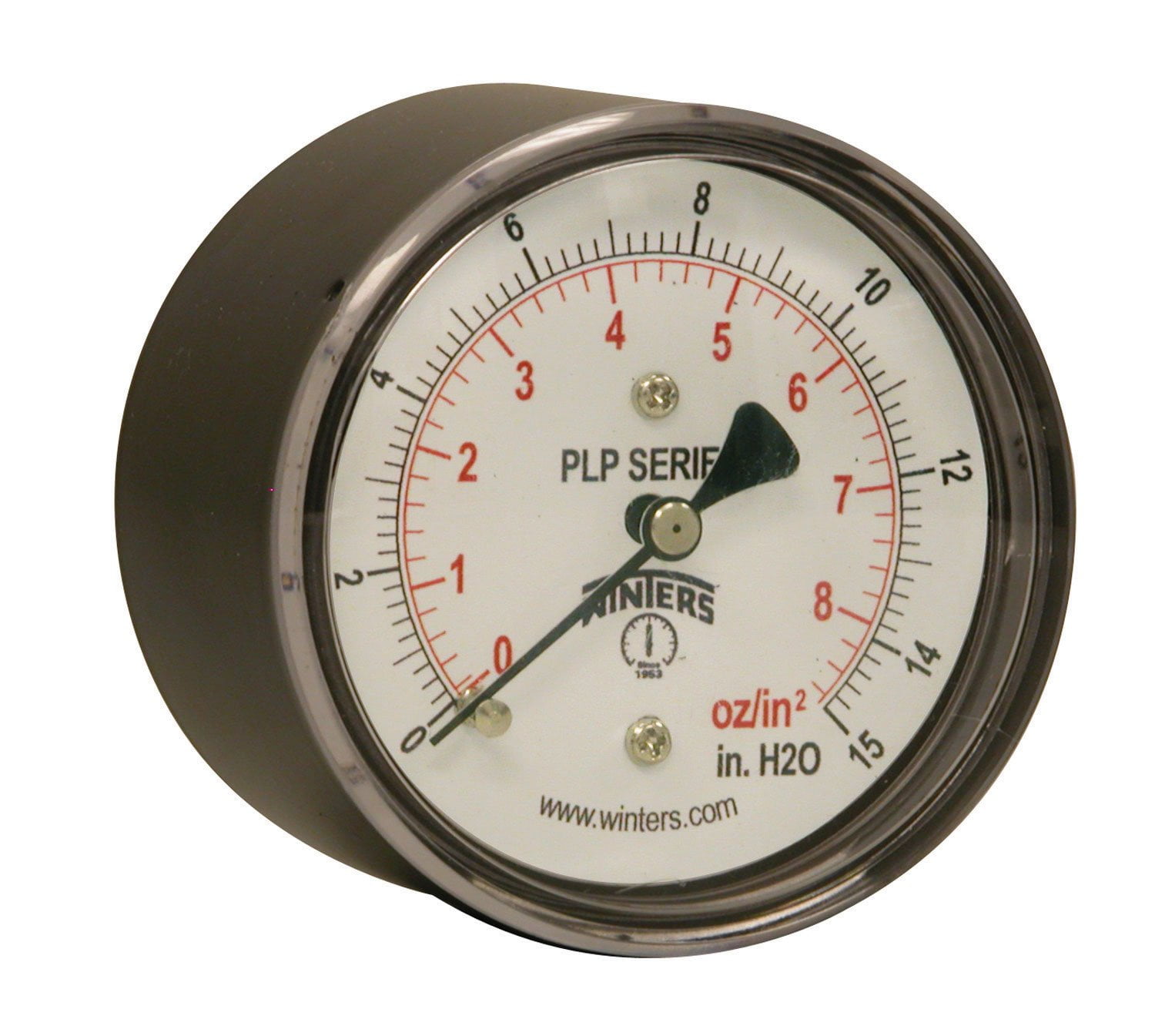 Winters PLP Series Steel Dual Scale Low Pressure Gauge with Brass ...