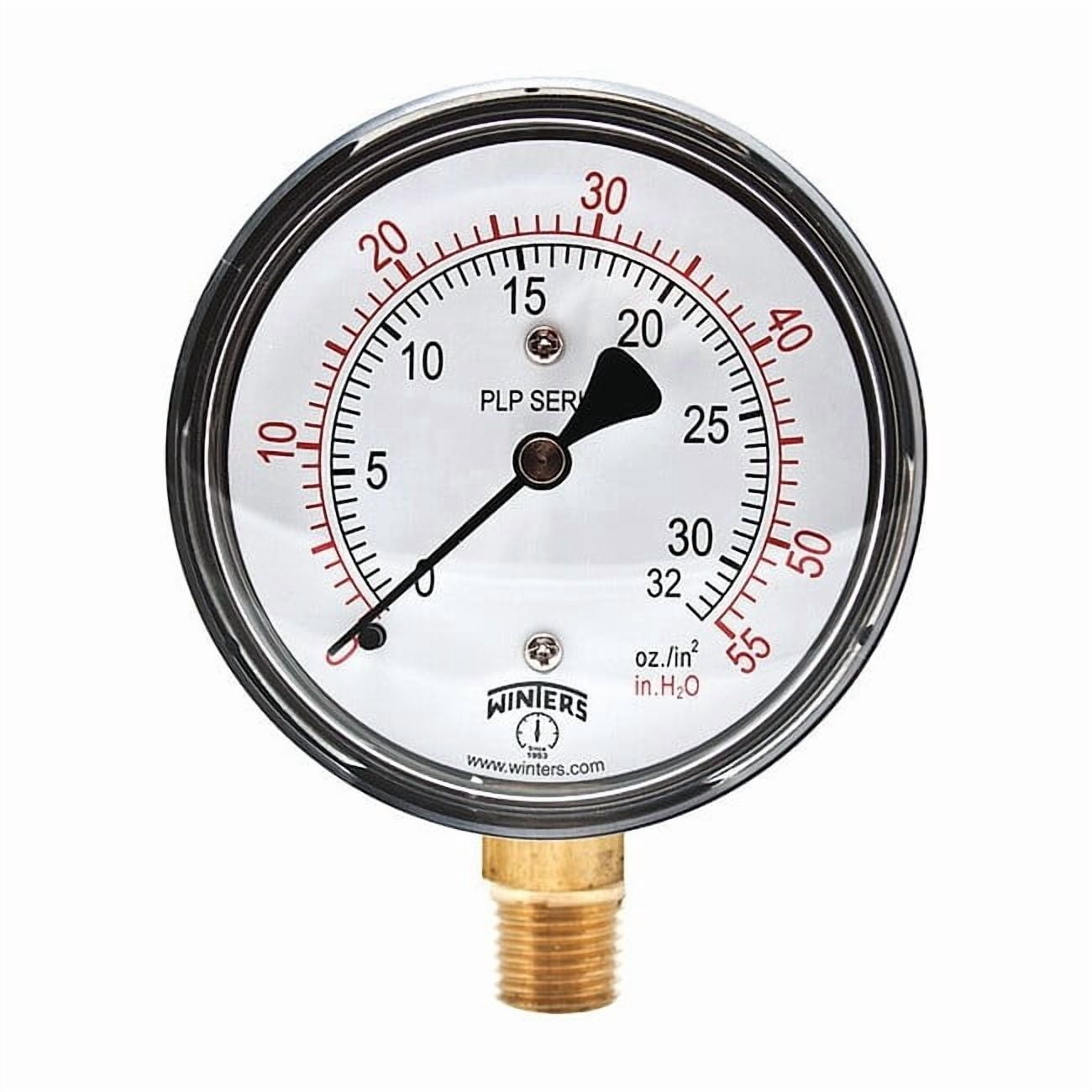 Winters Pressure Gauge,2-1/2" Dial Size,Black PLP302 - Walmart.com