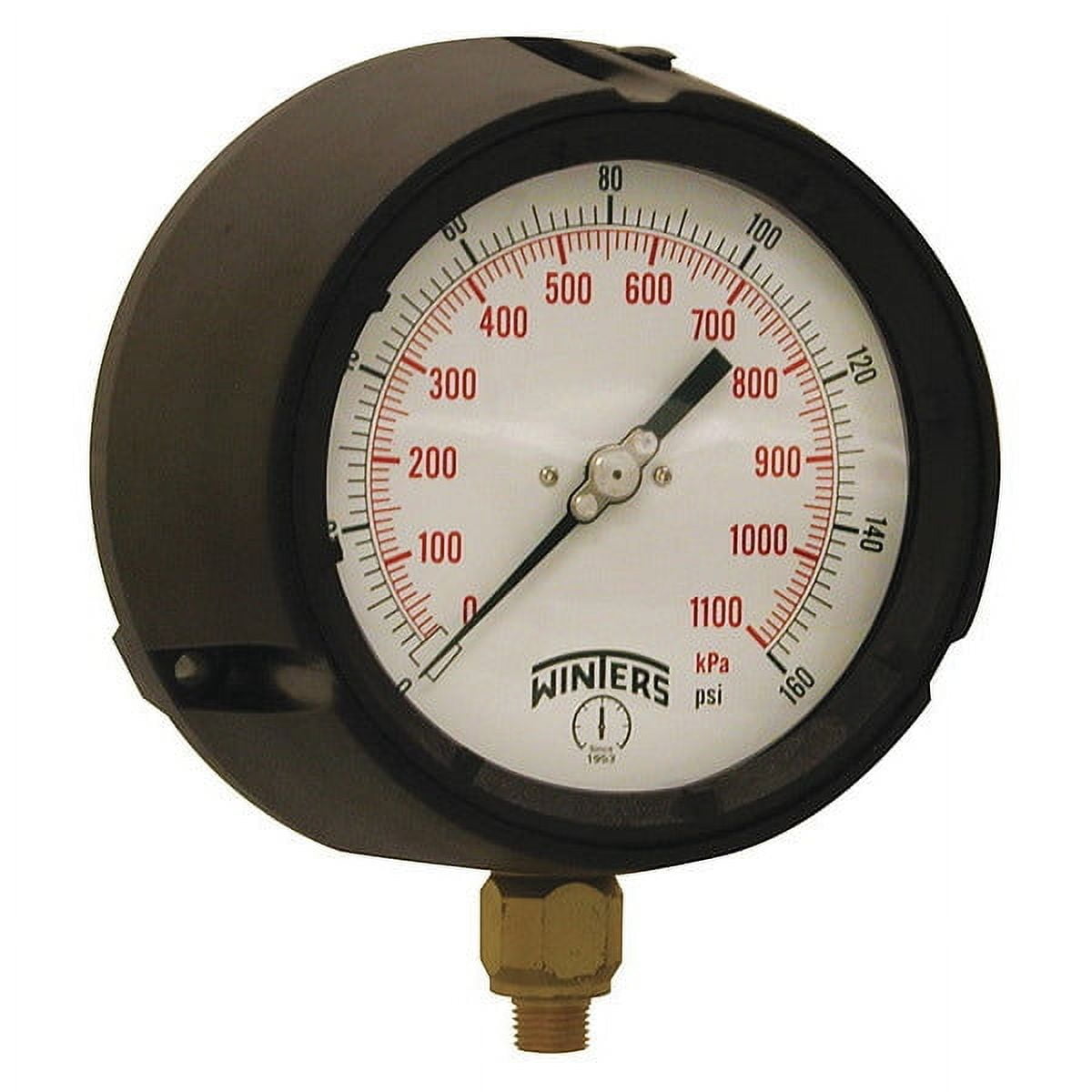 Winters Pressure Gauge,4-1/2" Dial Size,Black PPC5085-SG. - Walmart.com