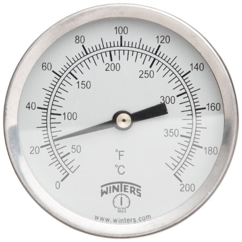 Winters TCT Series Dual Scale Mild Steel Clamp-On Thermometer, 2-1/2 ...