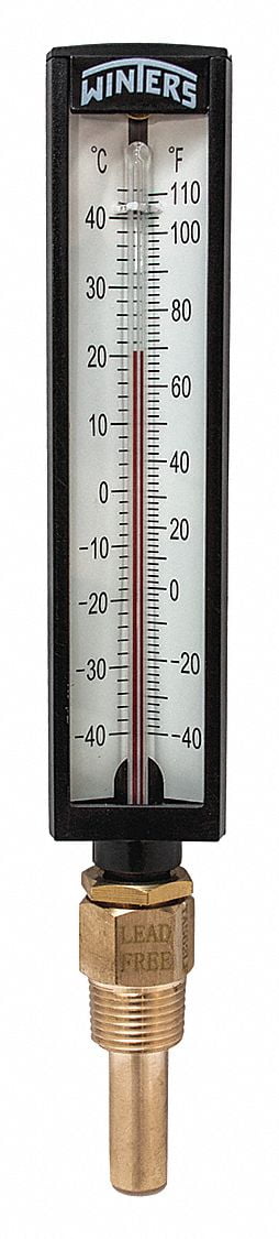 Winters Thermometer,Analog,30-240 deg,1/2" NPT TAS132LF. - Walmart.com