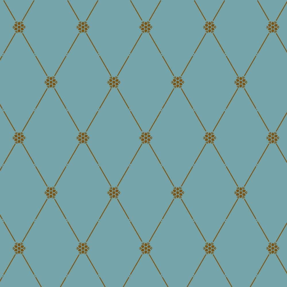 Winterthur Empire Diamond Wallpaper -Small Wall Stencil - Walmart.com