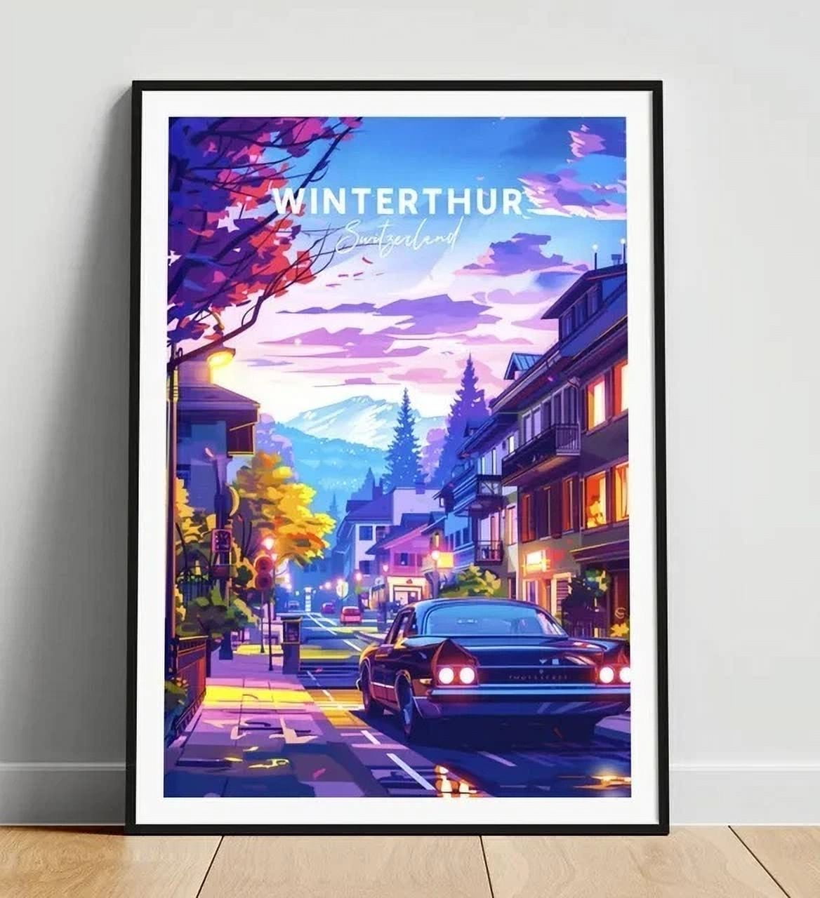 Winterthur Travel Print - Switzerland Travel Poster, Winterthur Poster ...