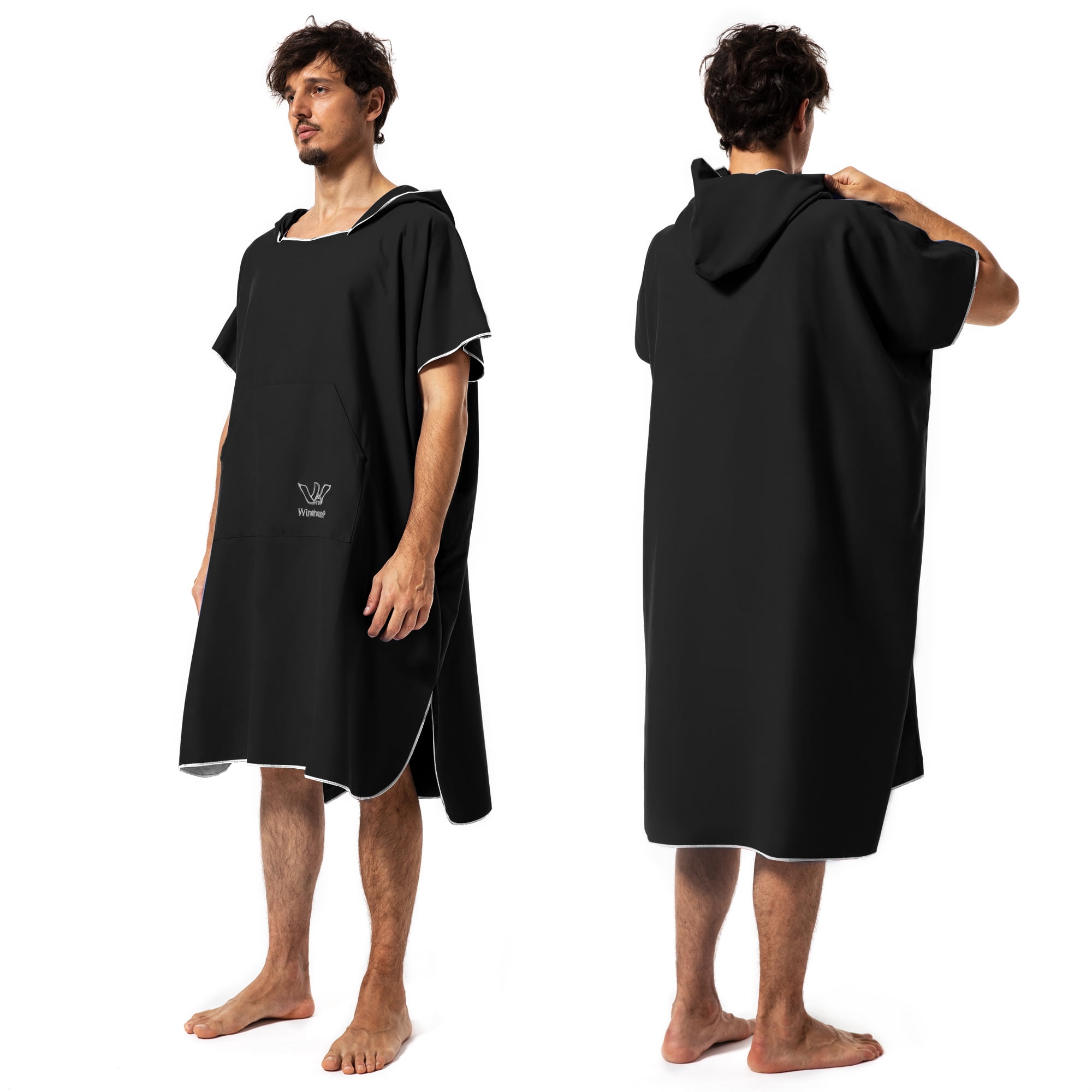 Winthome Surf Poncho Changing Towel Robe with Hood and Pocket ...