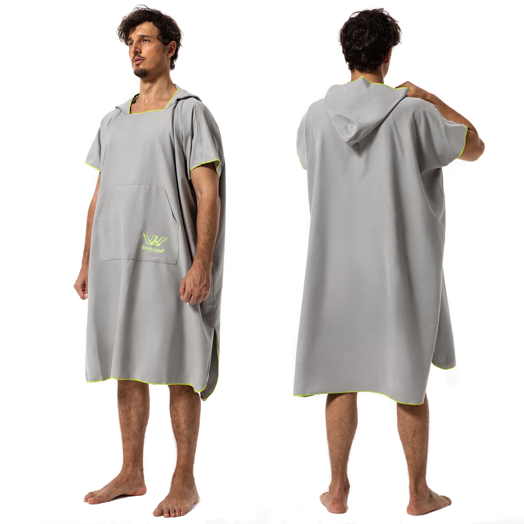 Winthome Surf Poncho Changing Towel Robe with Hood and Pocket ...