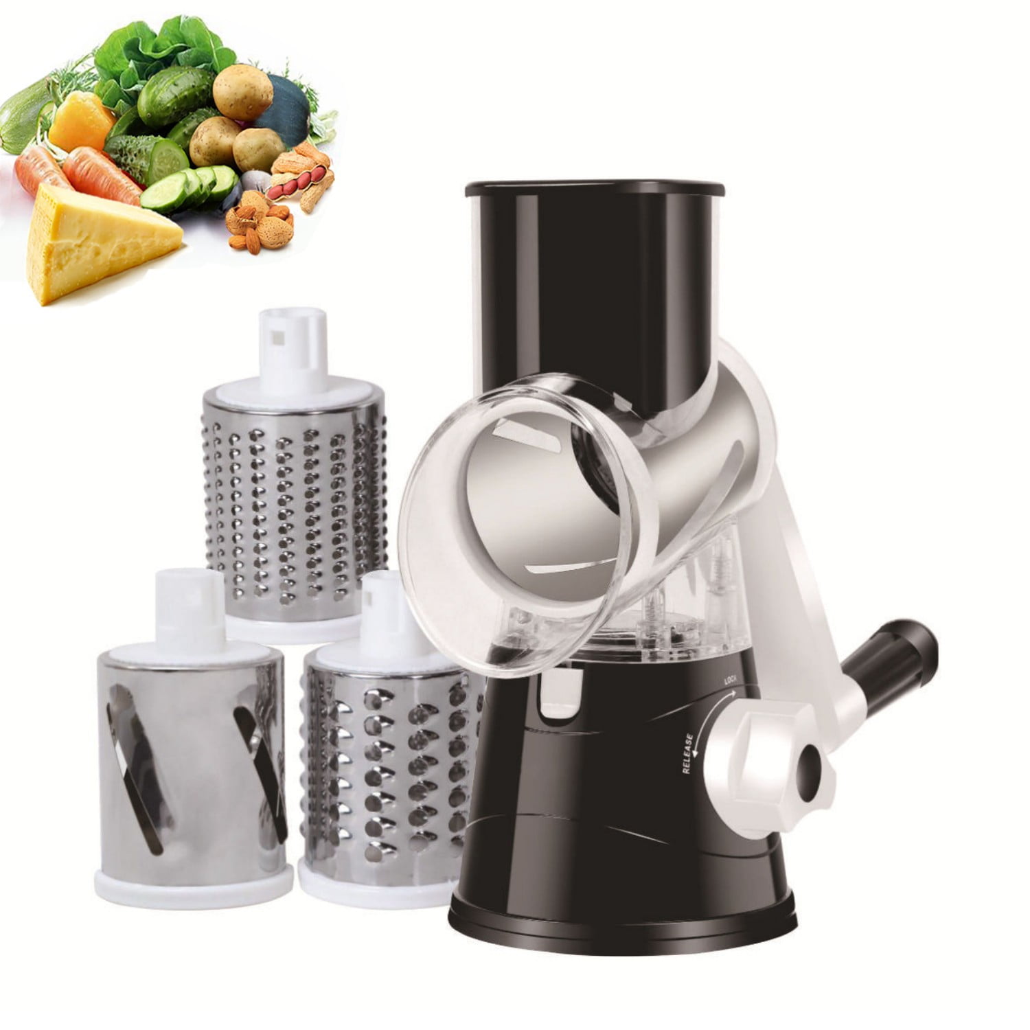 Wintrade Rotary Cheese Grater, Manual Cheese Grater with Handle ...