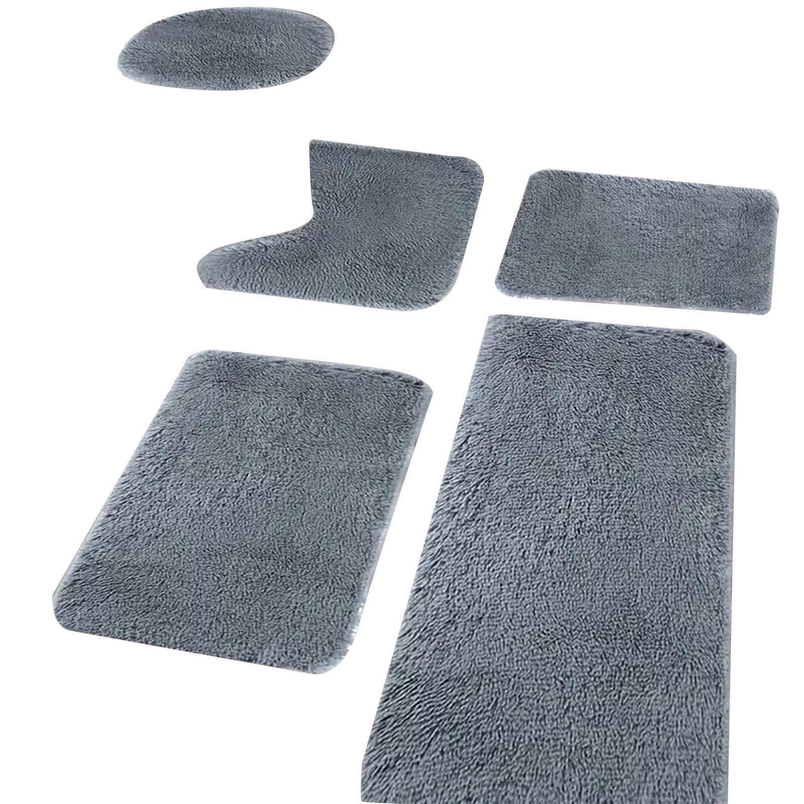 Winty Bathroom Rugs,Toilet Mat,Tie Dye Hair Toilet Five Piece Toilet ...