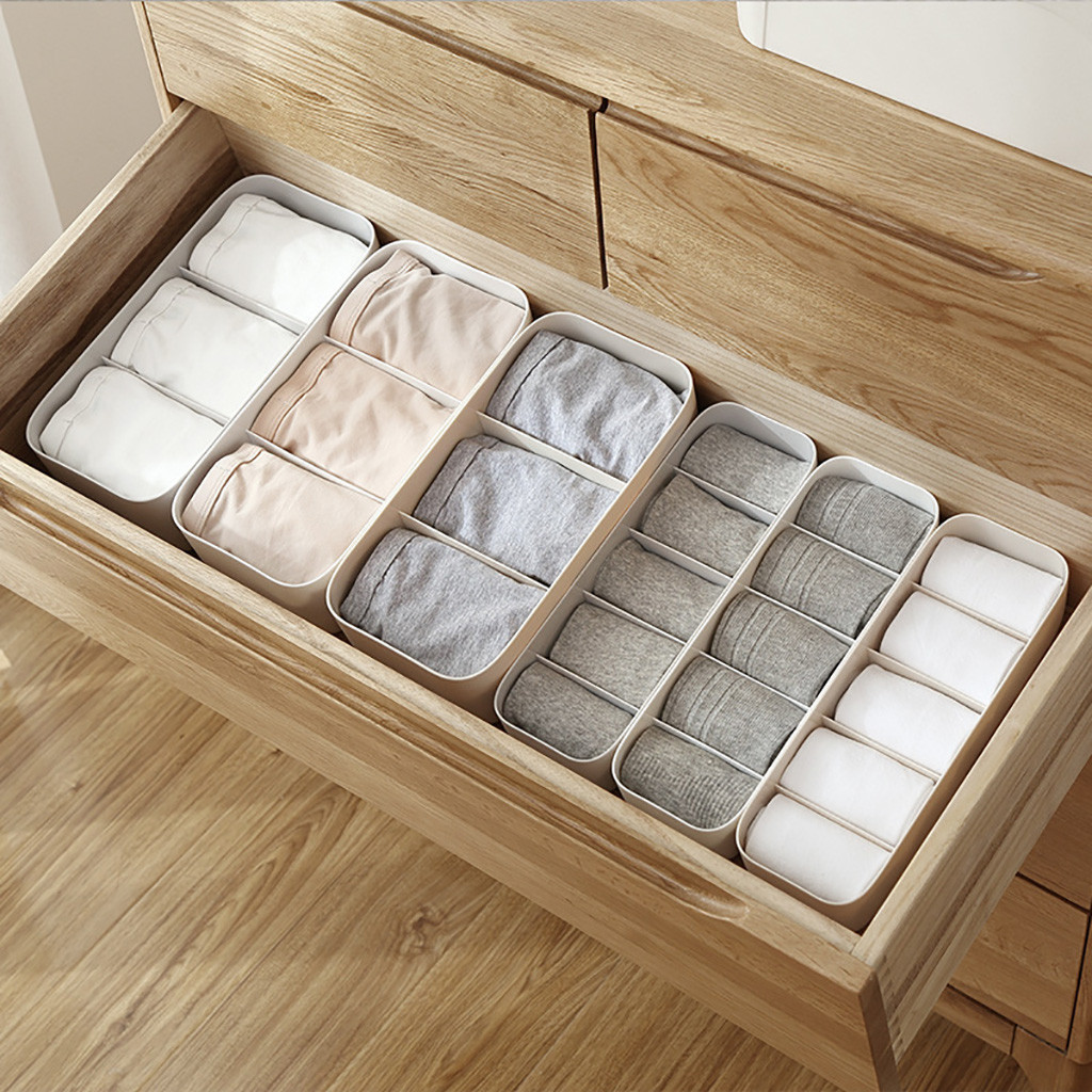 Winty Drawer Organizer for Underwear,1X Storage Box,Plastic Separate ...