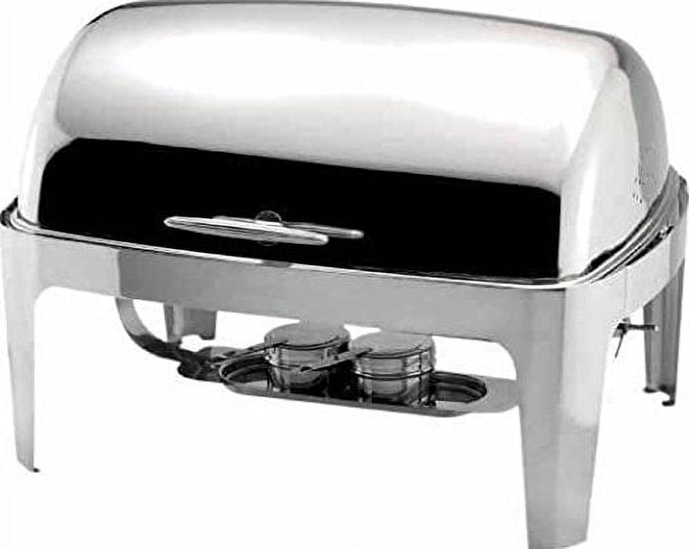 Winware 2-Set Roll Top Stainless Steel Buffet Chafing Dish, 8 Qt Silver ...