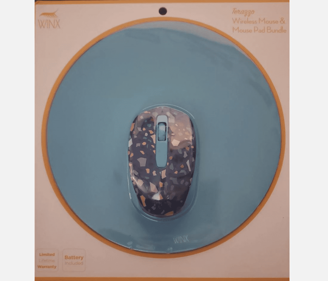 Winx Blue Terazzo Wireless Mouse and Mouse Pad Bundle - Walmart.com