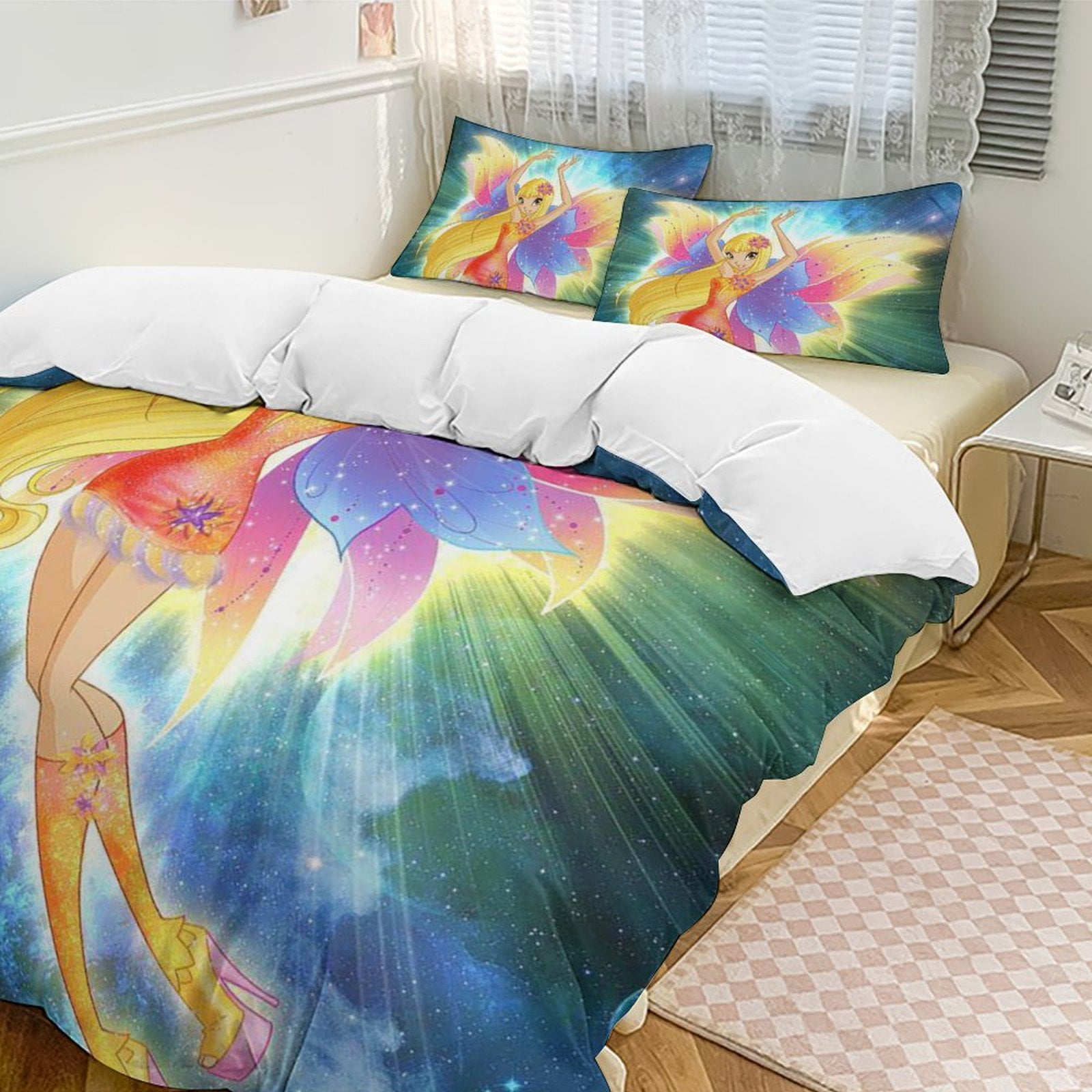 Winx Club 3-Piece Bedding Set Warm And Comfortable Soft Duvet Cover Bed ...