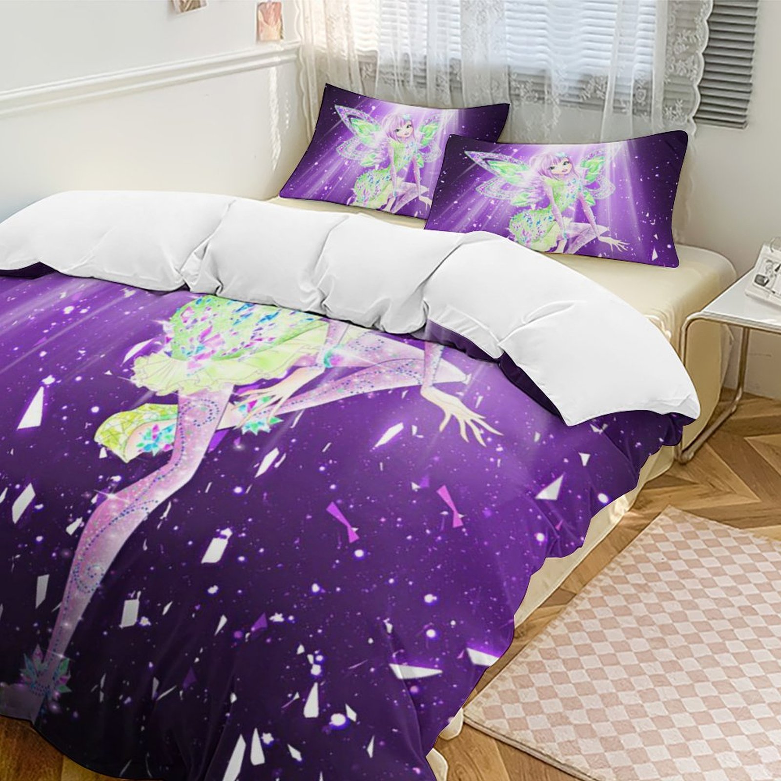 Winx Club 3-Piece Bedding Set Warm And Comfortable Soft Duvet Cover Bed ...