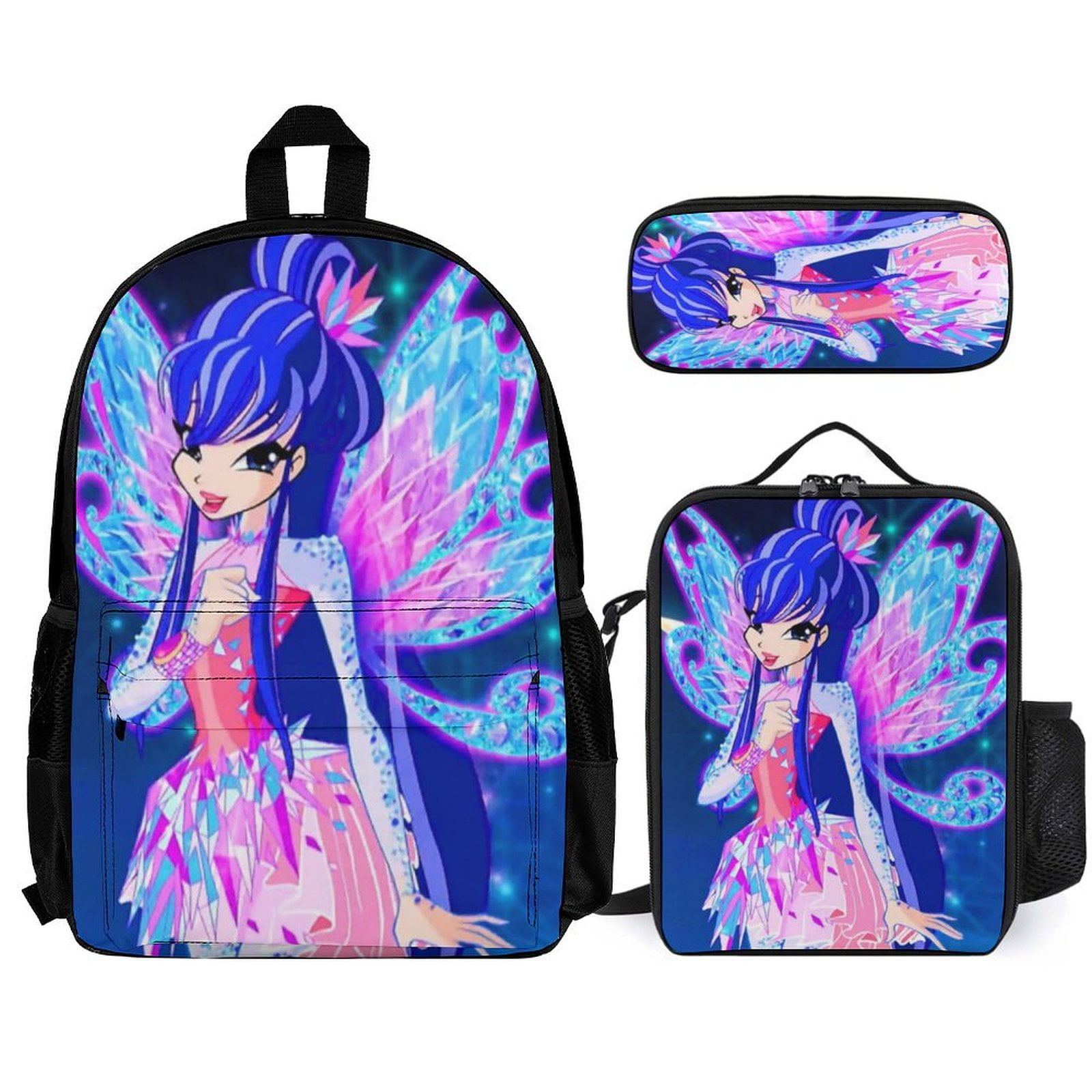 Winx Club 3Pcs Backpacks Sets with Lunch Bag And Pencil Case for Work ...